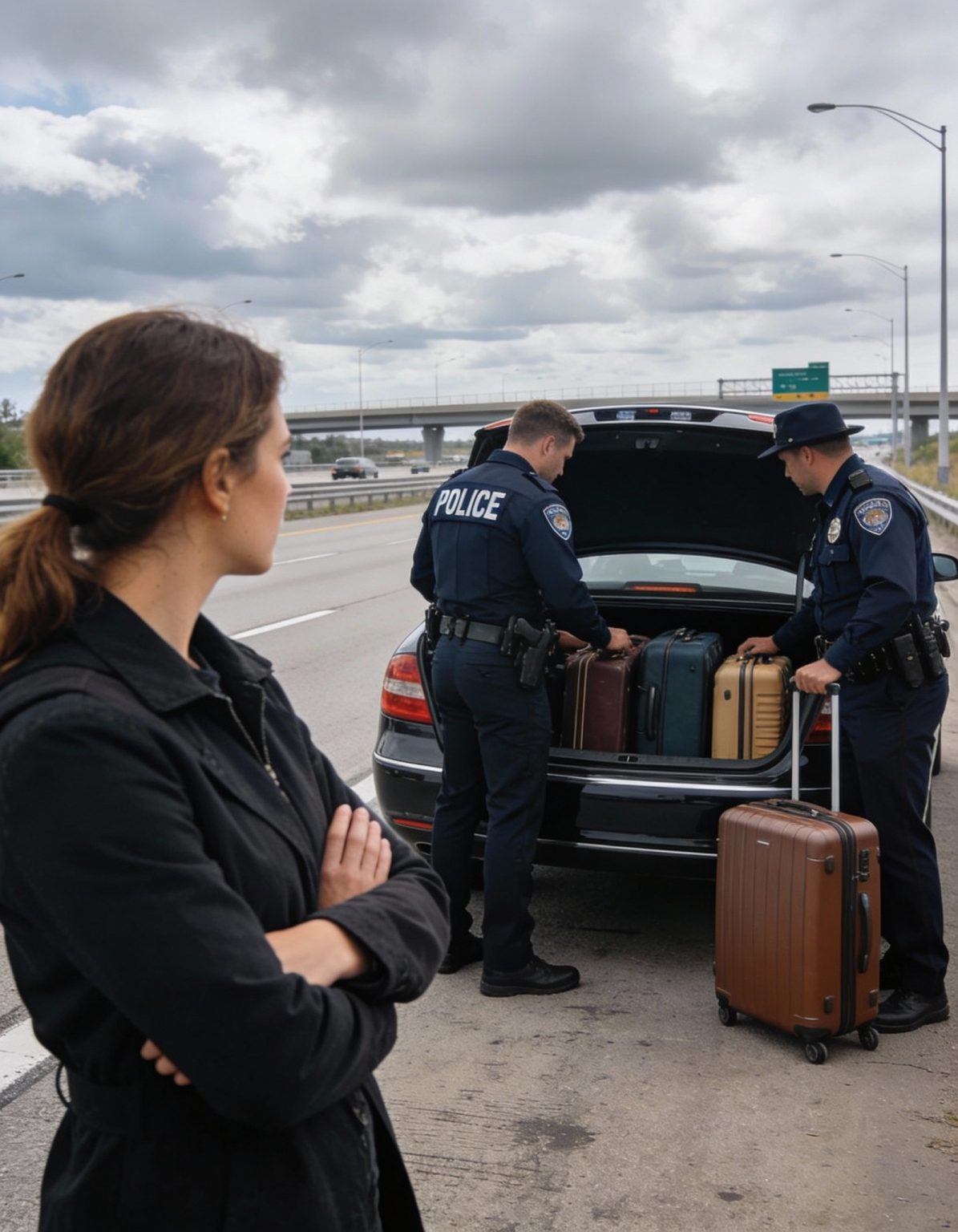 Poliția o oprise pe femeie fără motiv dar au înlemnit când a apărut ...